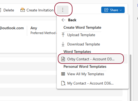 Creating Word Templates that merge with Dynamics 365 - Orby