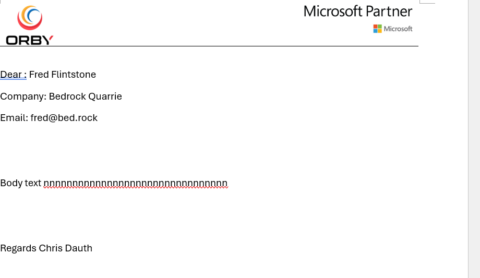 Creating Word Templates that merge with Dynamics 365 - Orby