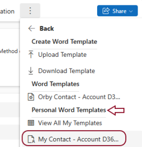 Creating Word Templates that merge with Dynamics 365 - Orby
