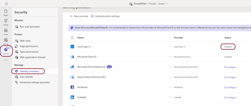 Create a Power Pages Site login for an external user - Orby