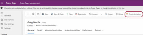 Create a Power Pages Site login for an external user - Orby